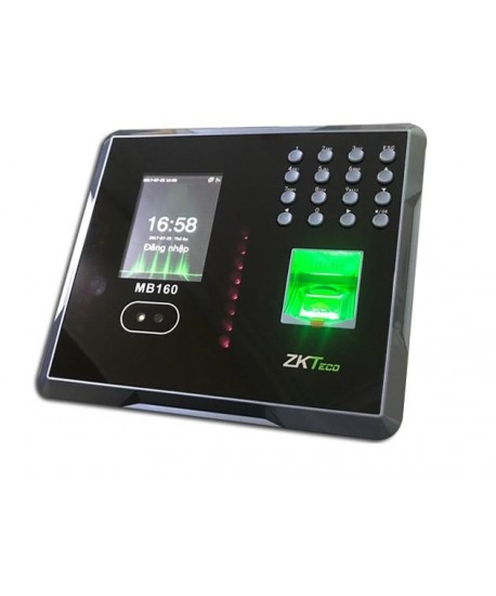 MÁY CHẤM CÔNG KIỂM SOÁT NHẬN DIỆN KHUÔN MẶT, VÂN TAY VÀ THẺ ZKTECO MB160